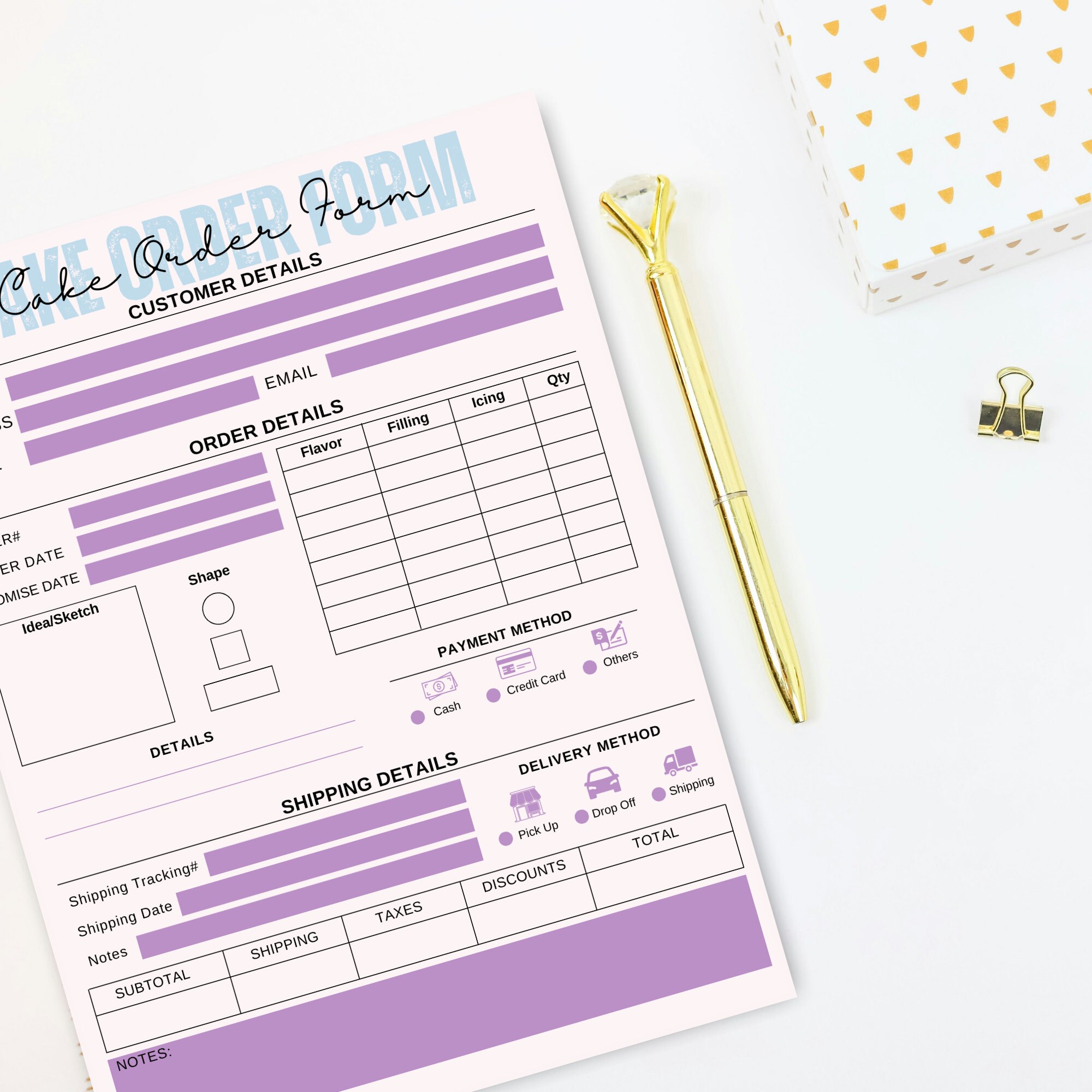 Order Form Bundle Template Printable Small Business Forms Canva ...