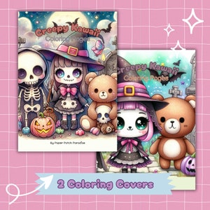 Creepy Kawaii Coloring Pages Printable Pastel Goth Coloring Sheets ...