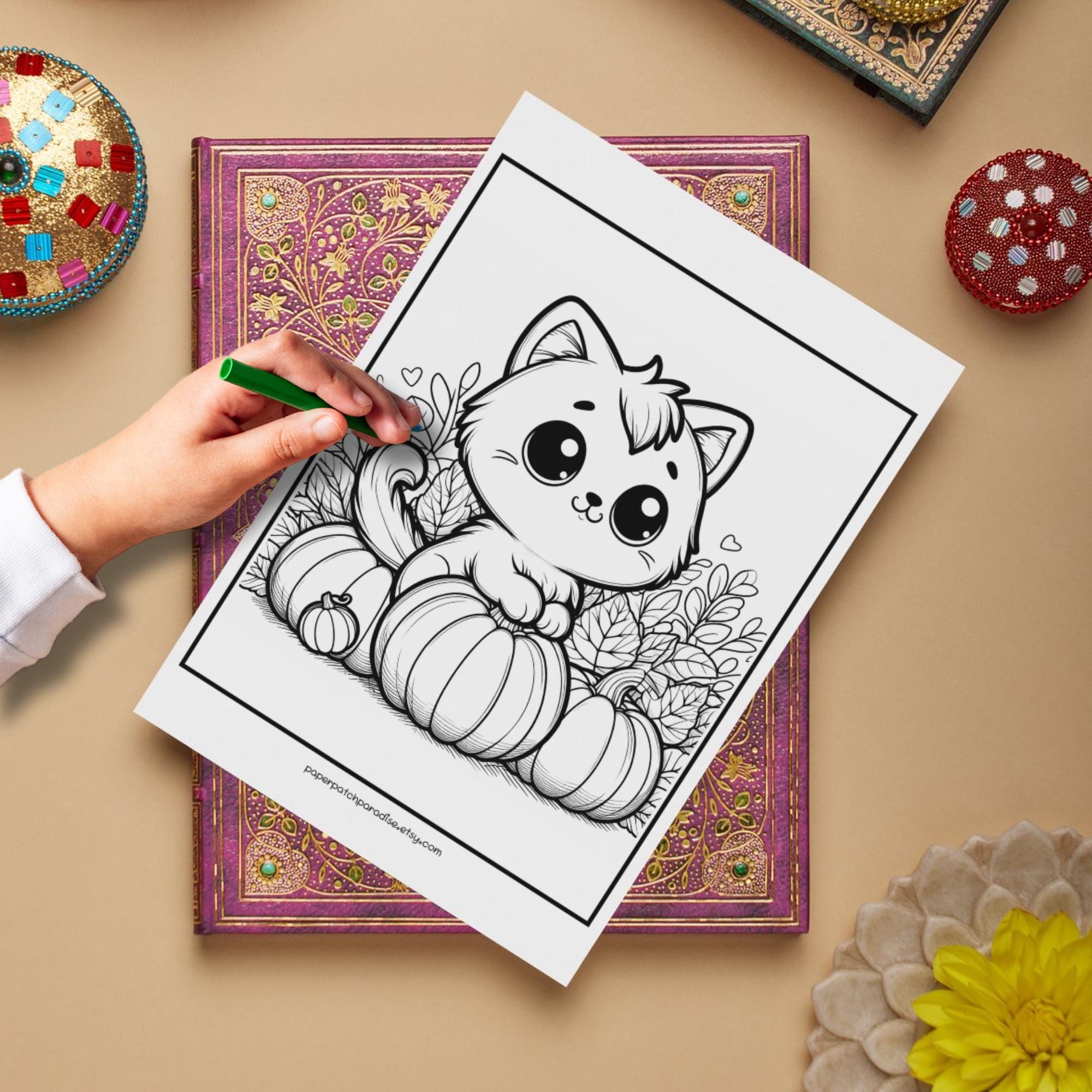 Cute Fall Coloring Pages Printable Pumpkin Patch Coloring Sheets Kids ...