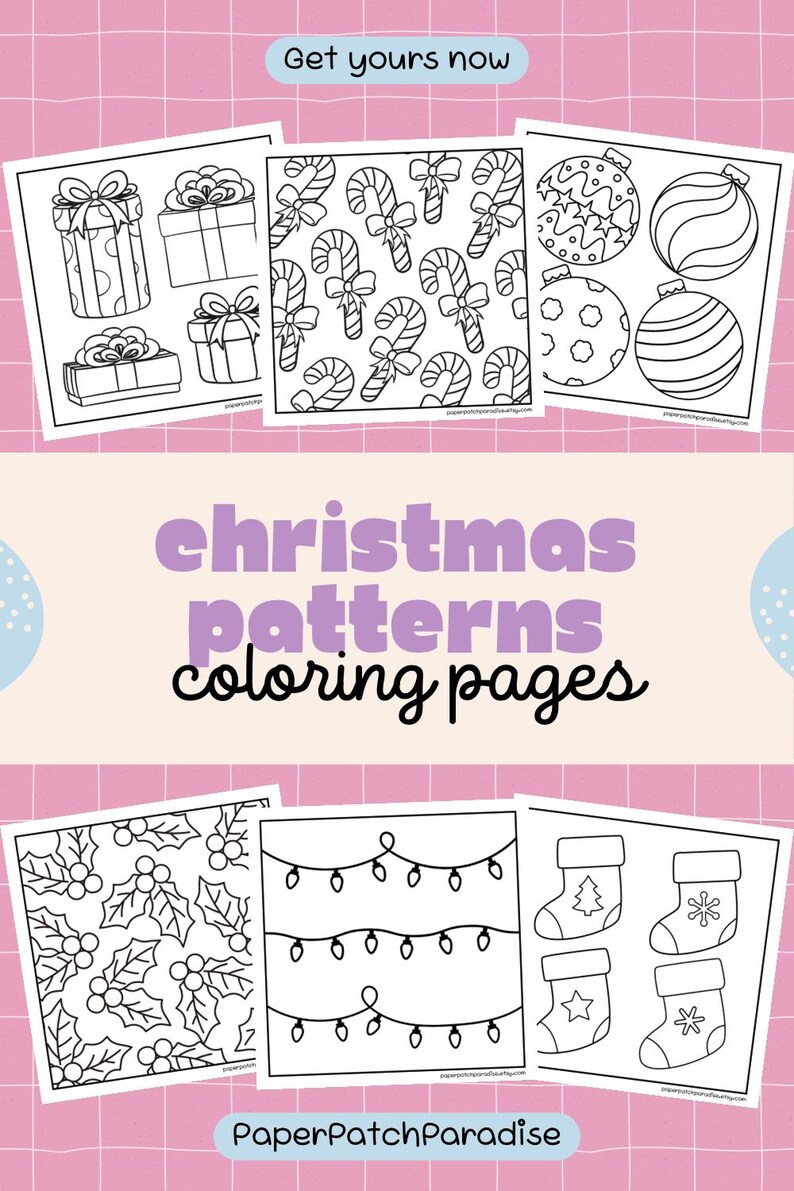 Christmas Patterns Coloring Pages Printable Bold Easy Coloring Sheets ...