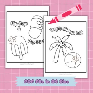 Bold and Easy Summer Coloring Pages Printable Cute Beach Coloring ...
