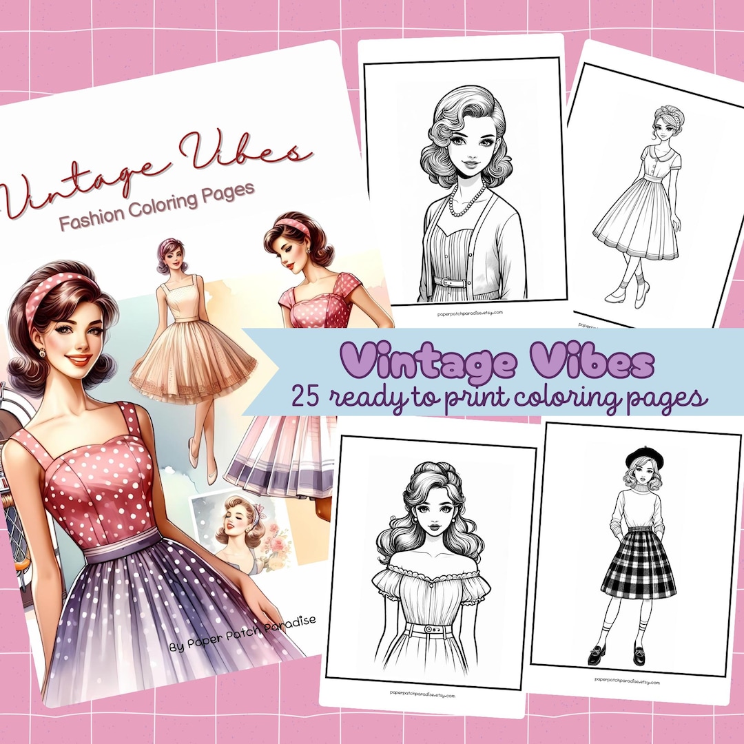 Sweet and Stylish Fashion Coloring Pages Printable Cute Coquette ...