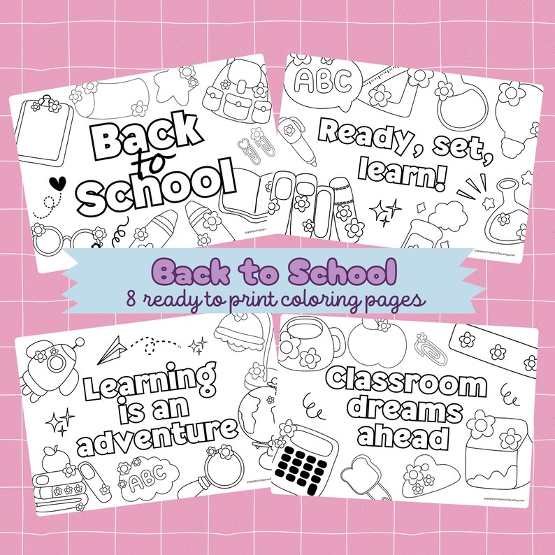 Back to School Coloring Pages Printable Welcome First Day of School ...