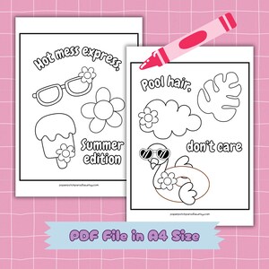 Bold and Easy Summer Coloring Pages Printable Cute Beach Coloring ...