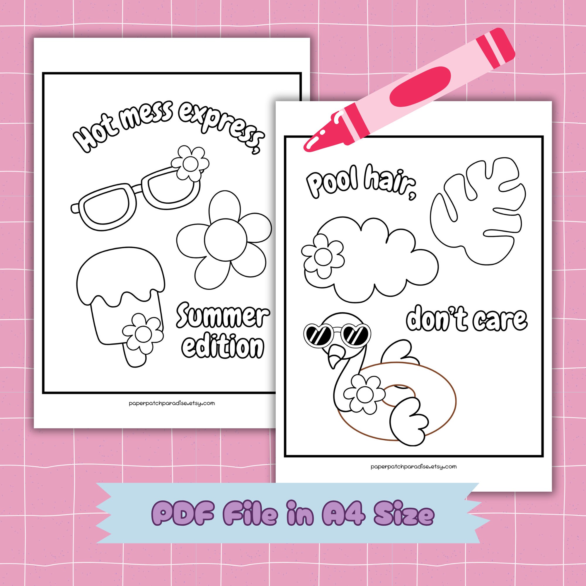 Bold and Easy Summer Coloring Pages Printable Cute Beach Coloring ...