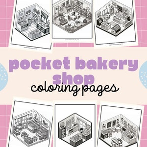 Bakery Shop Coloring Pages Printable Pocket Bakery Coloring Sheets Cute ...