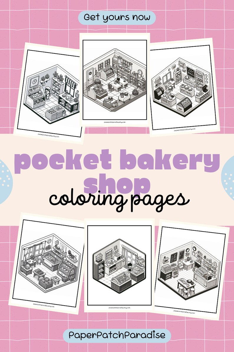 Bakery Shop Coloring Pages Printable Pocket Bakery Coloring Sheets ...
