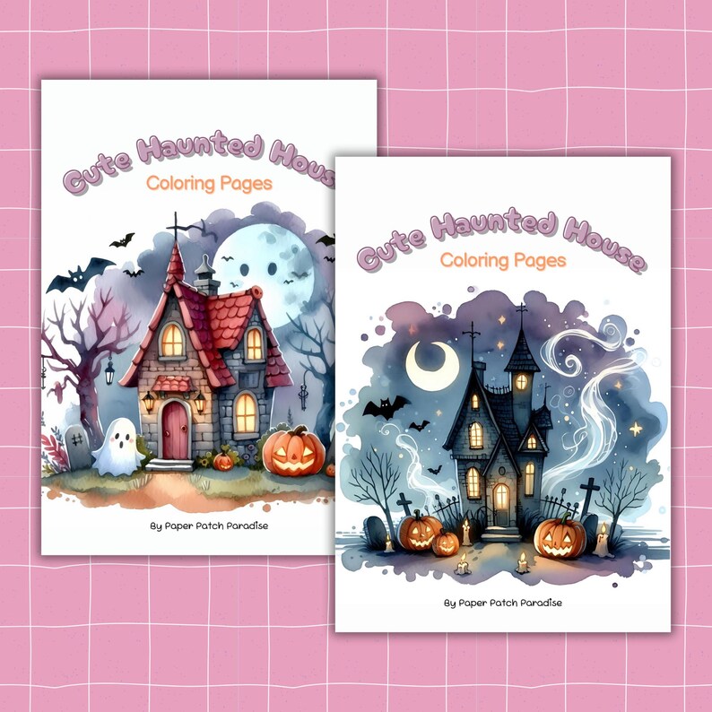 Cute Haunted House Coloring Pages Printable Spooky Ghost Coloring Book ...