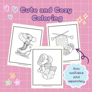 Bold and Easy Retro Christmas Coloring Pages Printable Cute Holiday ...