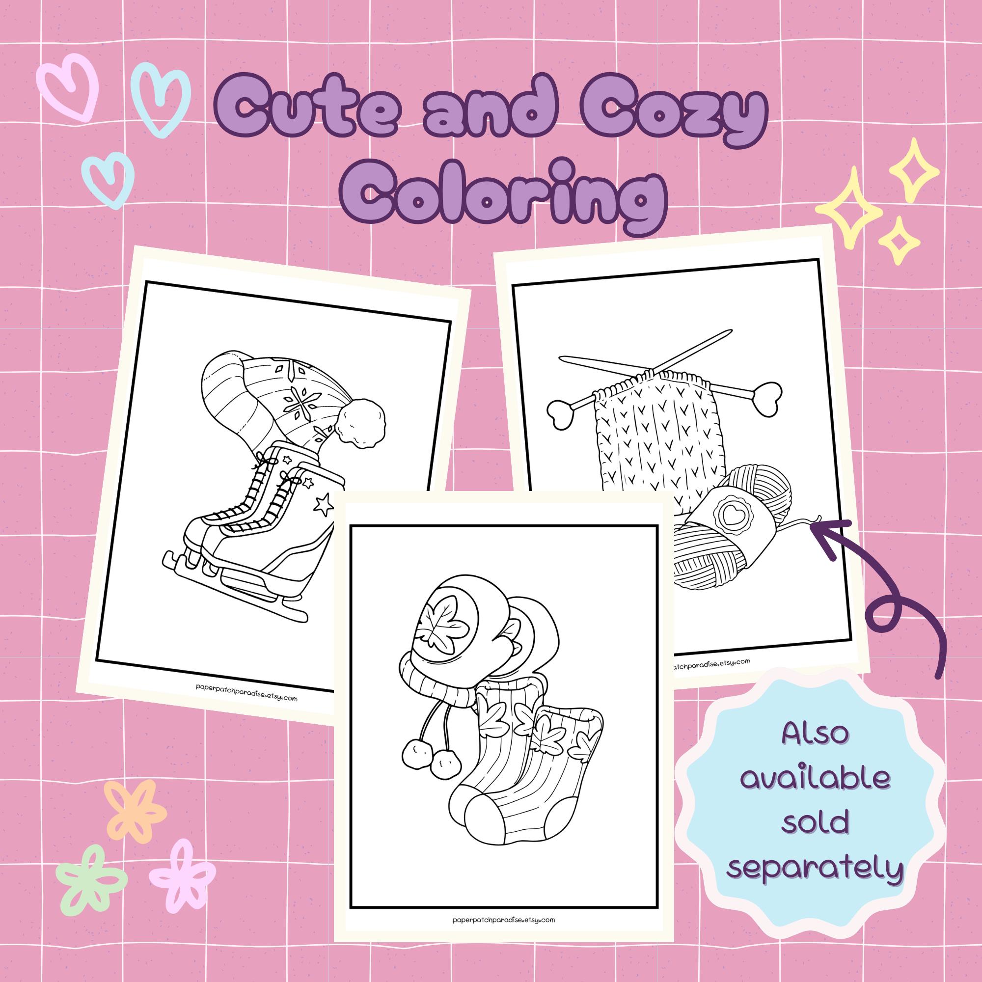 Bold and Easy Retro Christmas Coloring Pages Printable Cute Holiday ...