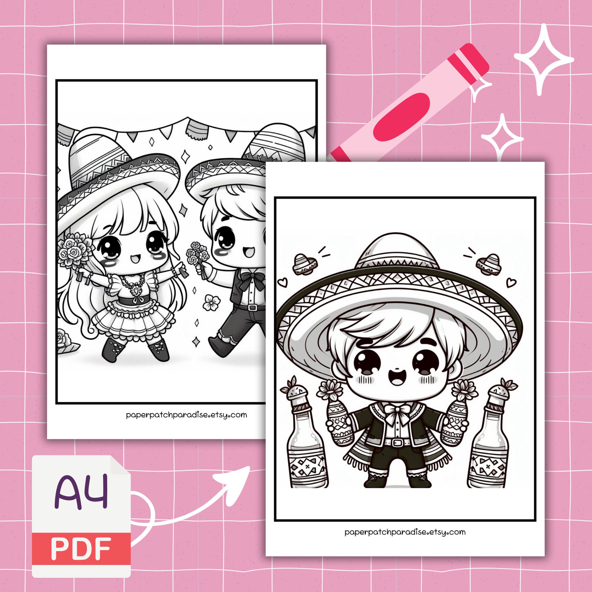 Cinco De Mayo Coloring Pages Printable Kawaii Cinco De Mayo Coloring ...