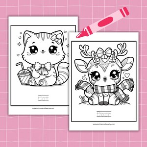 ABC Animals Coloring Pages Printable Kawaii Animals Coloring Sheets ...
