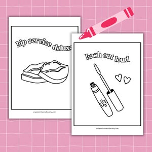 Bold and Easy Cosmetics Coloring Pages Printable Cute Make up Coloring ...