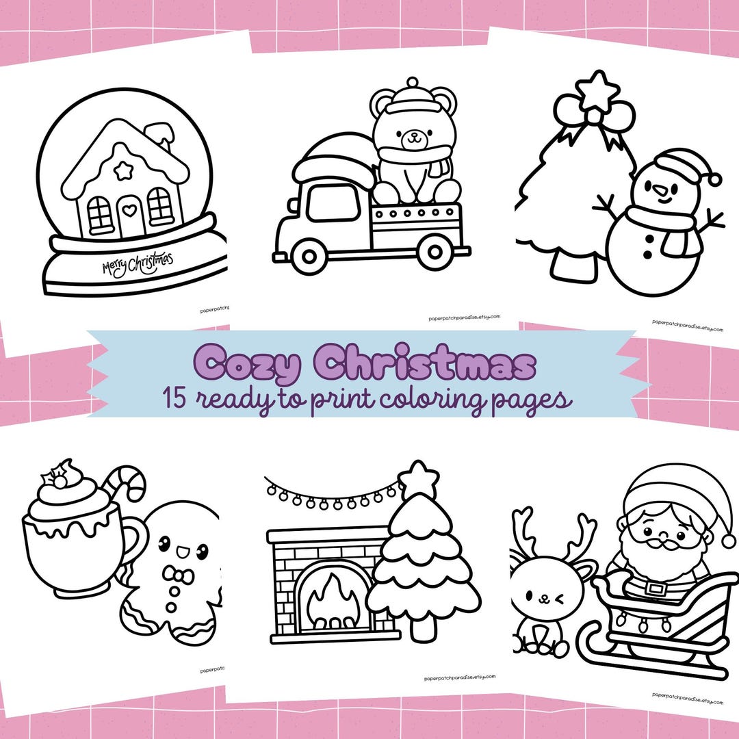 Cozy Christmas Coloring Pages Printable Bold Easy Holiday Coloring ...