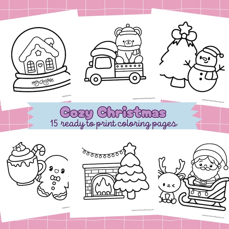 Cozy Christmas Coloring Pages Printable Bold Easy Holiday Coloring ...