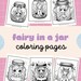 Fairy Lantern Coloring Pages Printable Kawaii Fairy in a Jar Coloring ...