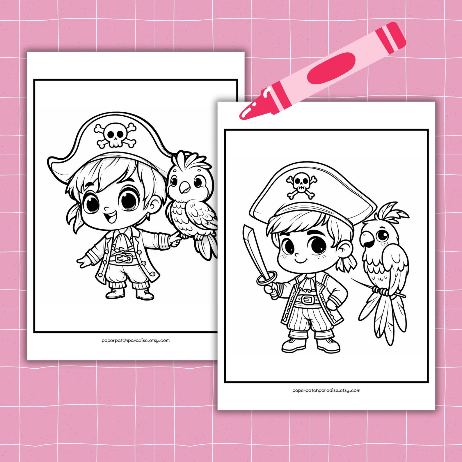 Pirate Coloring Pages Printable Kawaii Pirate Boy Coloring Sheet Ocean ...