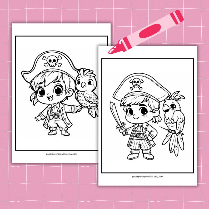 Pirate Coloring Pages Printable Kawaii Pirate Boy Coloring Sheet Ocean ...