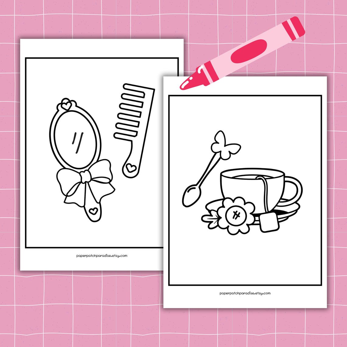 Cozy Coquette Coloring Pages Printable Cute Girly Coloring Sheets Bold ...
