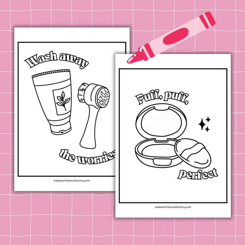 Bold and Easy Cosmetics Coloring Pages Printable Cute Make up Coloring ...