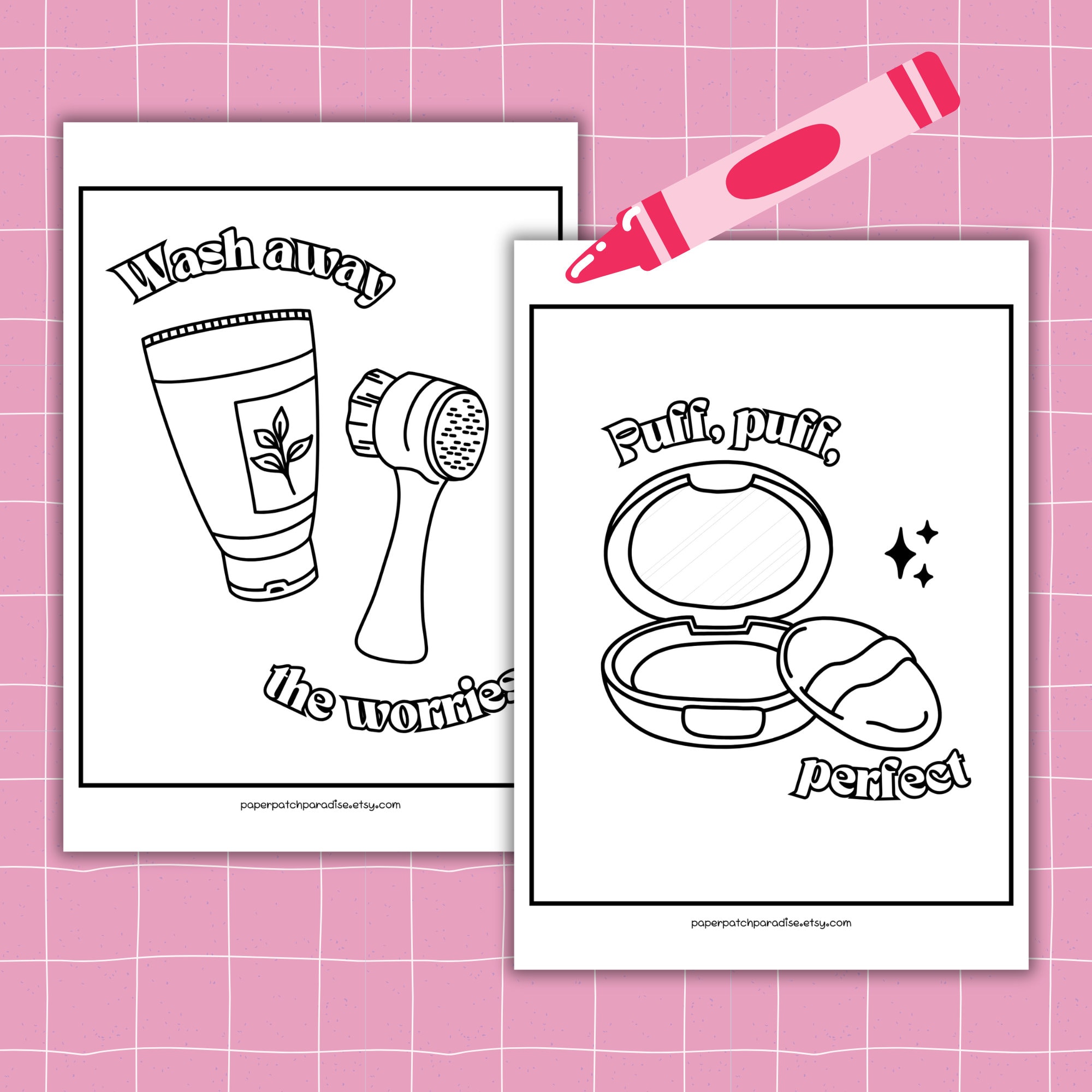 Bold and Easy Cosmetics Coloring Pages Printable Cute Make up Coloring ...