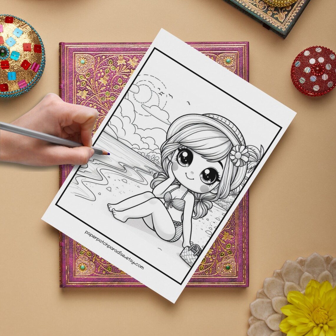 Summer Coloring Pages Printable Cute Girl Coloring Sheets Instant ...