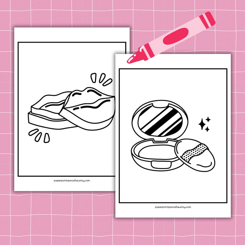 Bold and Easy Cosmetics Coloring Pages V2 Printable Cute Make up ...