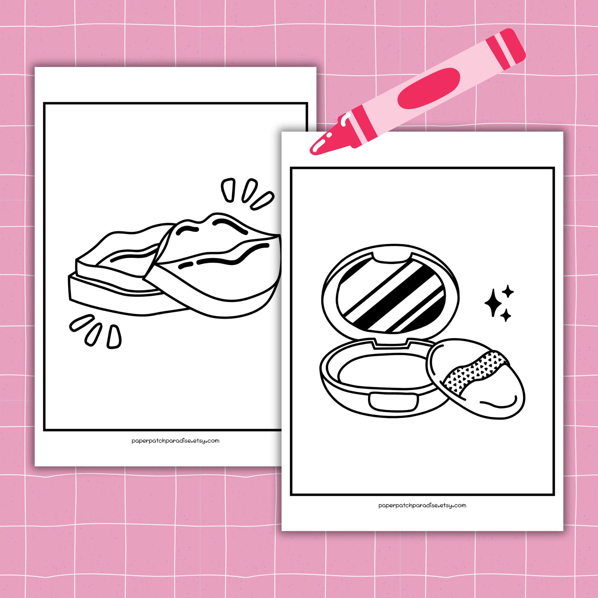 Bold and Easy Cosmetics Coloring Pages V2 Printable Cute Make up ...