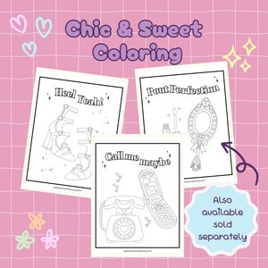 Bold and Easy Soft Girl Era Coloring Pages Printable Cute Coquette ...