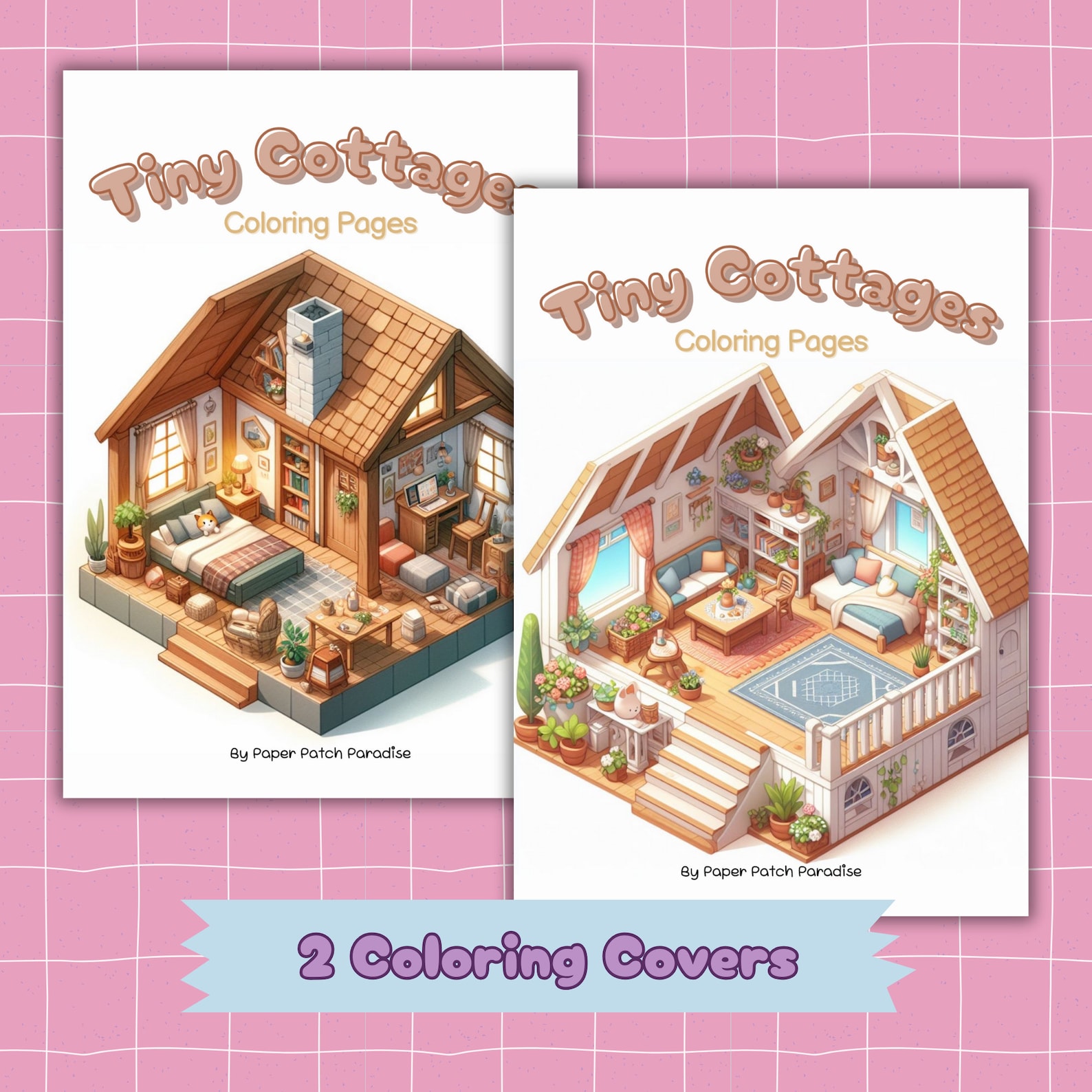 Tiny Cottages Coloring Pages Printable Cute Pocket House Coloring ...