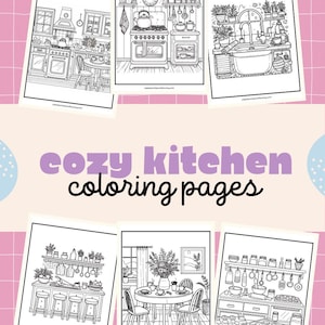 Cozy Kitchen Coloring Pages Printable Home Interior Coloring Sheets ...