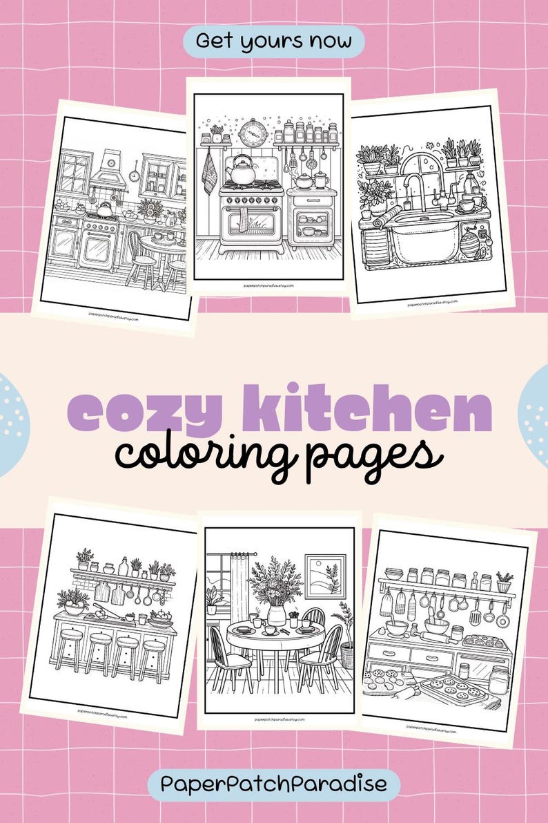 Cozy Kitchen Coloring Pages Printable Home Interior Coloring Sheets ...