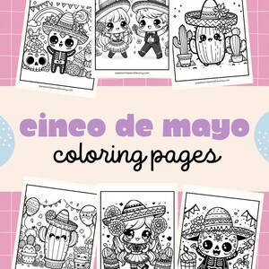 Cinco De Mayo Coloring Pages Printable Kawaii Cinco De Mayo Coloring ...
