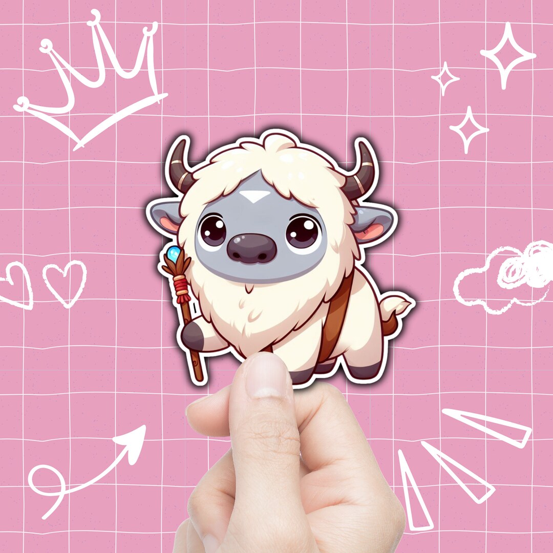 Cute Appa Sticker Anime Avatar Airbender Sticker Chibi Animal Sticker ...