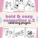 Bold and Easy Cosmetics Coloring Pages V2 Printable Cute Make up ...