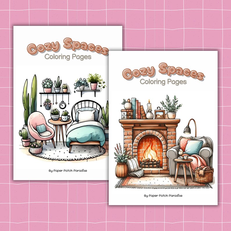Cozy Spaces Coloring Pages Printable Home Interior Coloring Sheets Kids ...