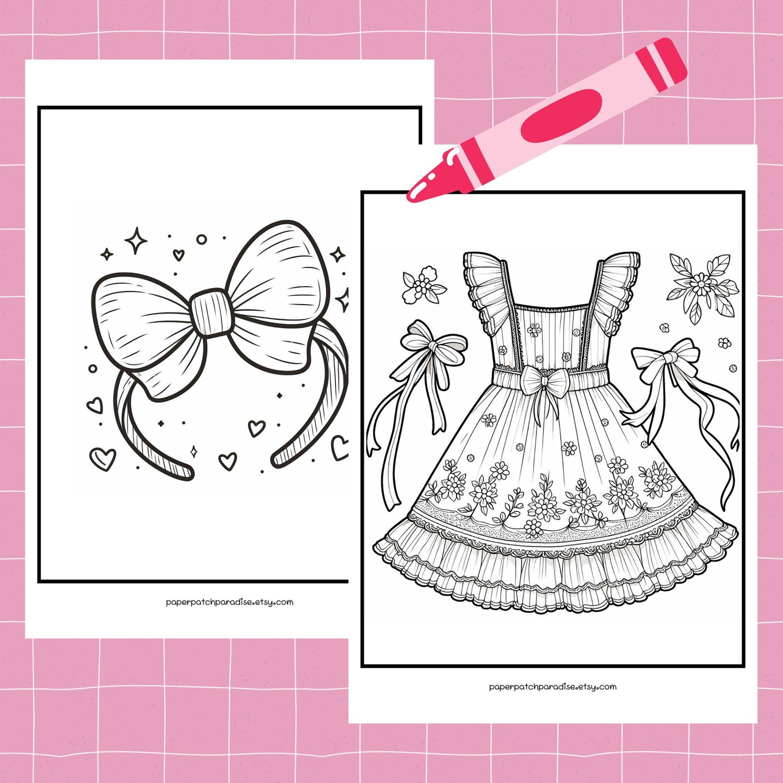 Cutie Fashion Coloring Pages Printable Coquette Girly Coloring Sheets ...