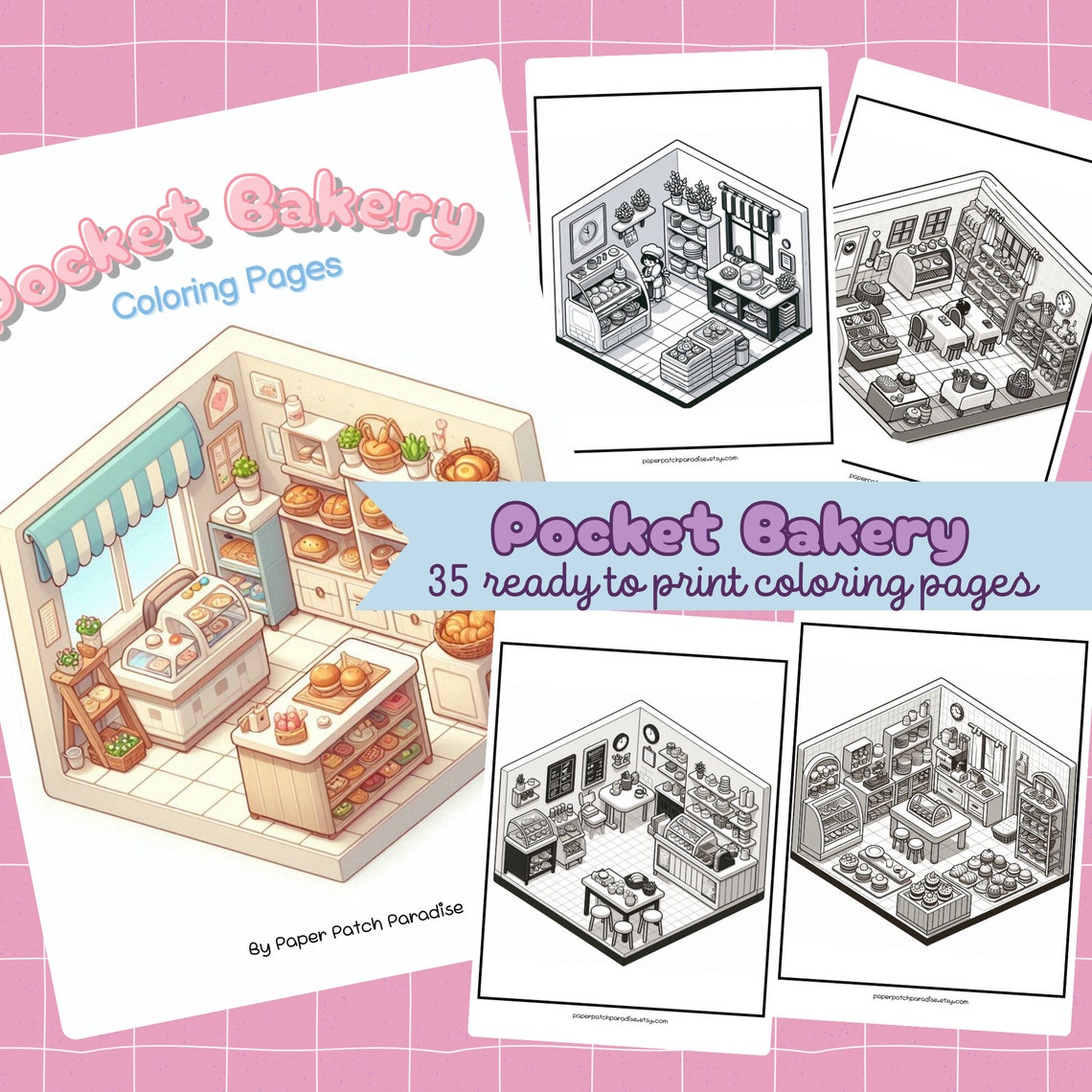Bakery Shop Coloring Pages Printable Pocket Bakery Coloring Sheets ...