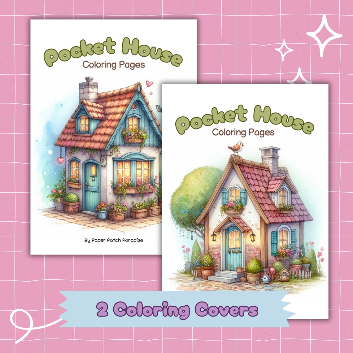 Pocket House Coloring Pages Printable Cute Tiny House Coloring Sheets ...