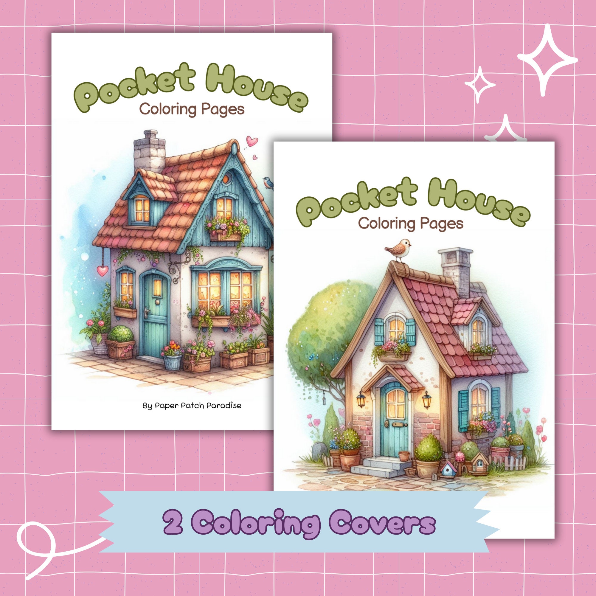 Pocket House Coloring Pages Printable Cute Tiny House Coloring Sheets ...