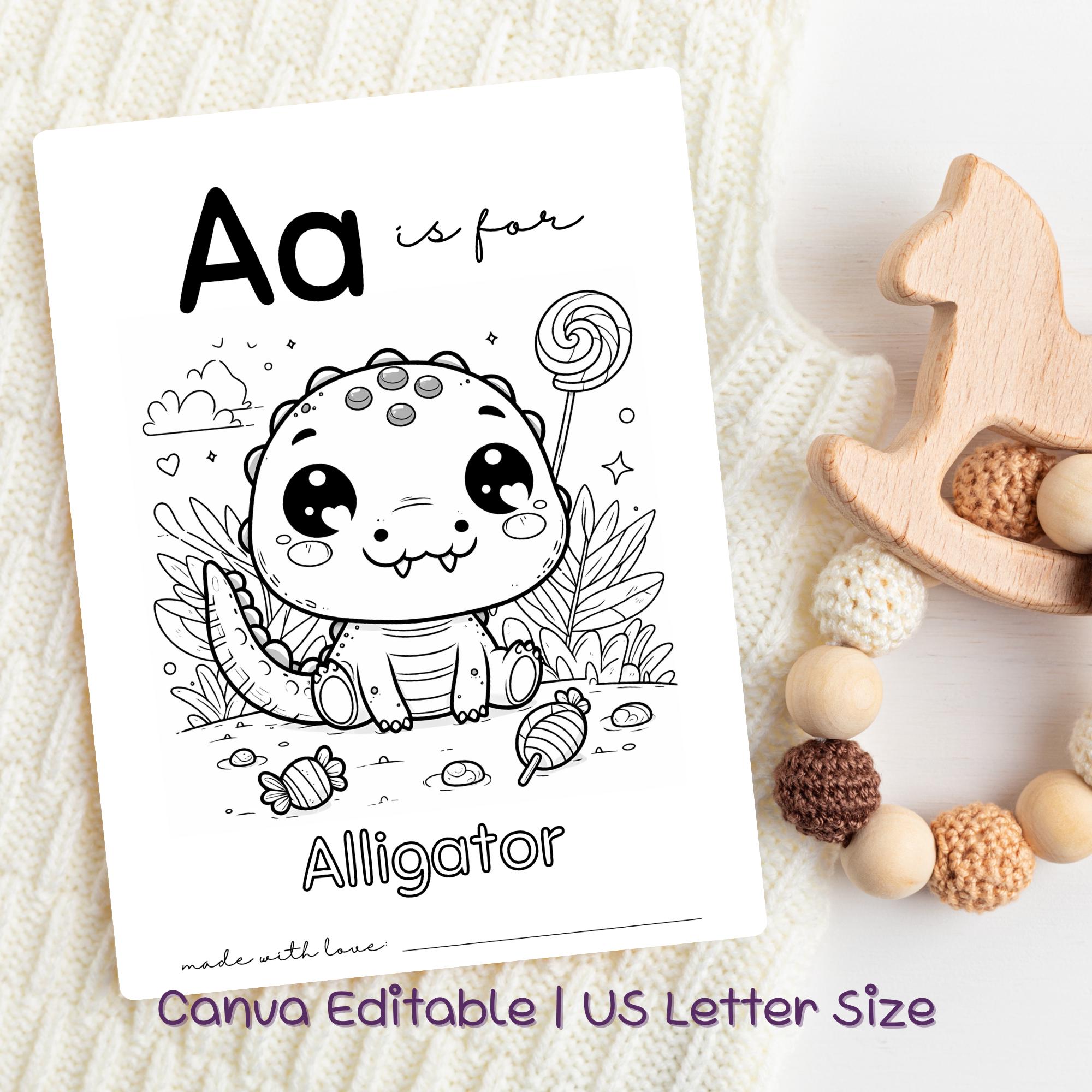 Baby Shower Coloring Book Printable Animal Alphabet Coloring Pages Baby ...