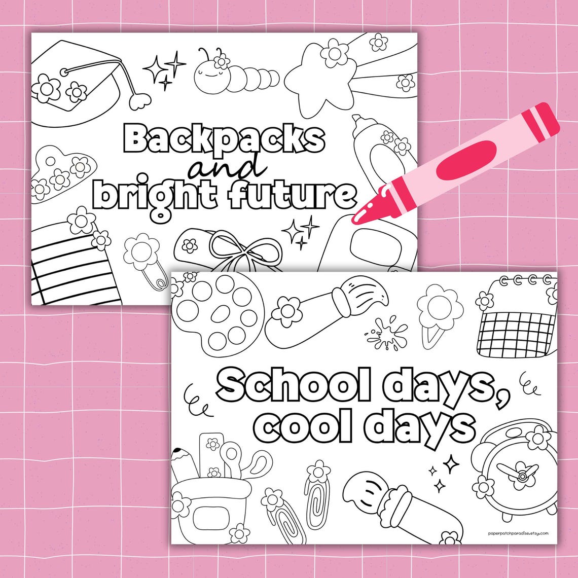 Back to School Coloring Pages Printable Welcome First Day of School ...