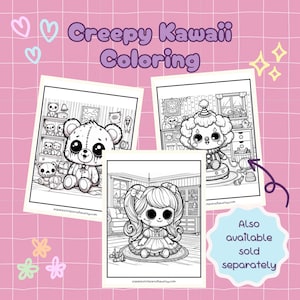 Creepy Cutie Pattern Coloring Pages Printable Halloween Coloring Sheet ...