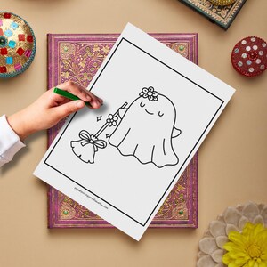 Bold and Easy Cute and Creepy Coloring Pages Printable Retro Halloween ...