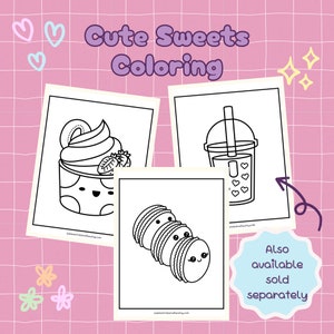 Food Coloring Pages Printable Kawaii Breakfast Coloring Sheets Bold and ...