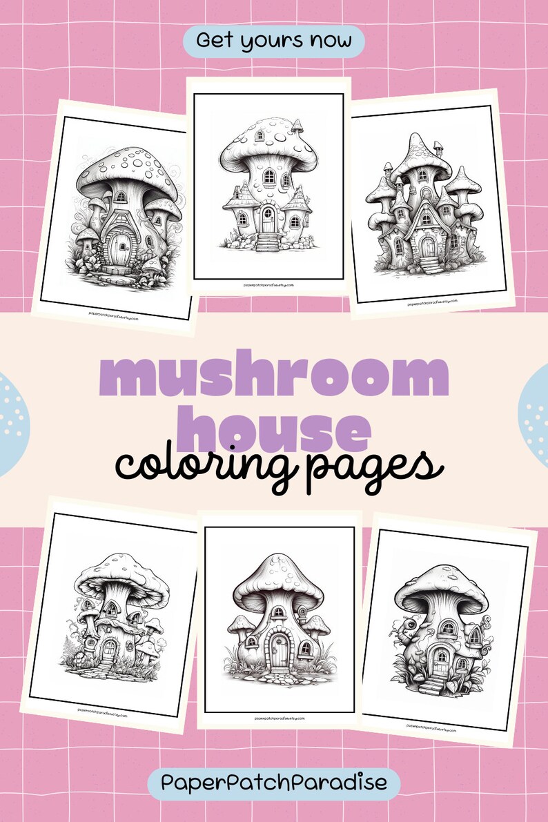 Mushroom House Coloring Pages Printable Fantasy House Coloring Sheets ...