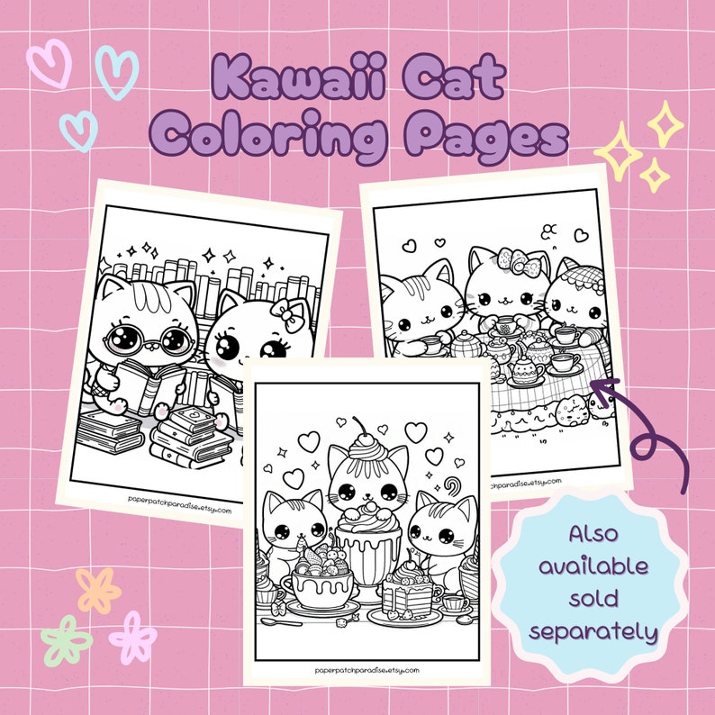 Tea Party Coloring Pages Printable Cute Animals Coloring Sheets Kawaii ...
