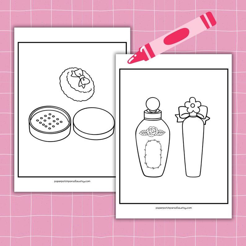Bold and Easy Cosmetics Coloring Pages Printable Cute Make up Coloring ...
