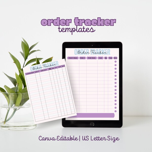Simple Order Tracking Template - Etsy