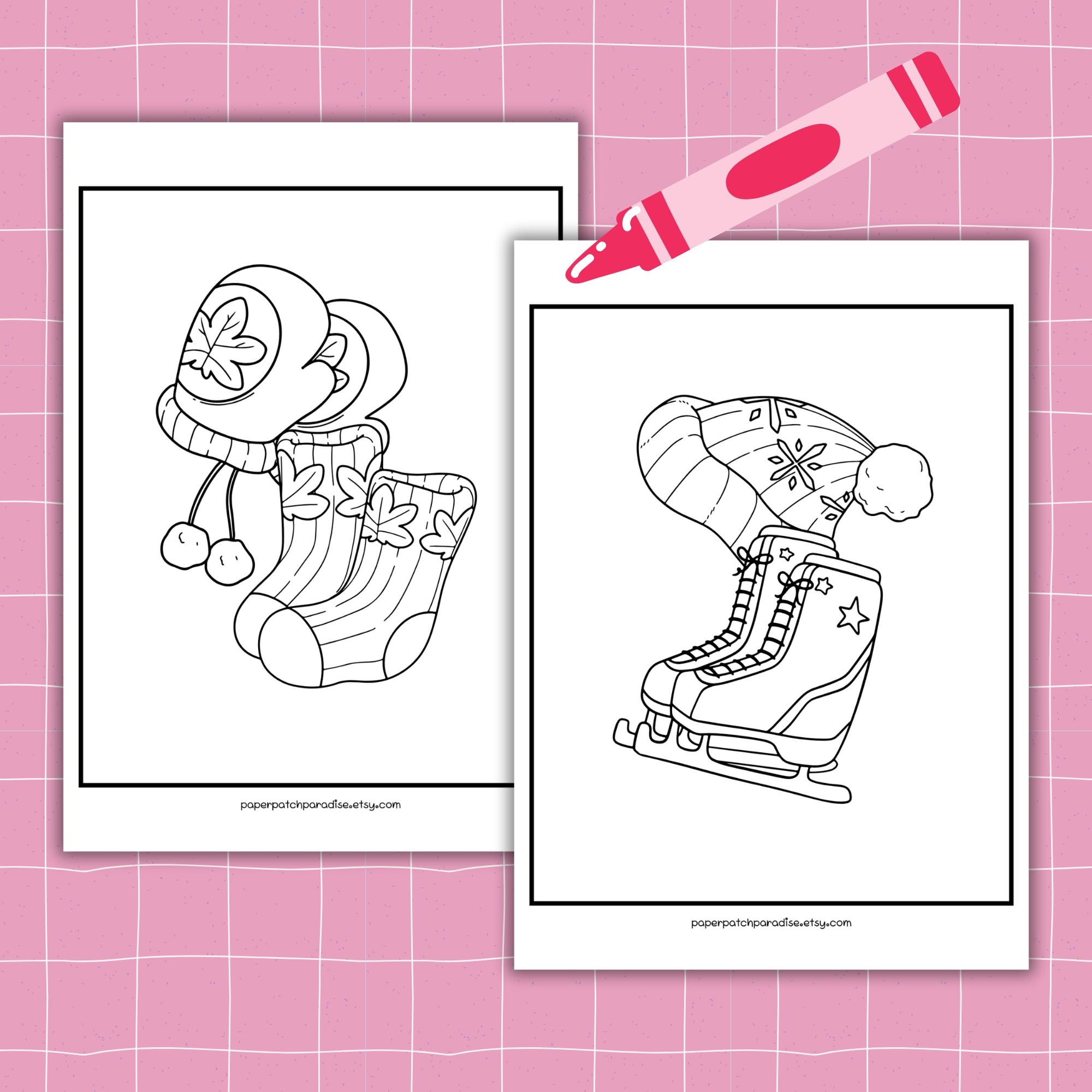 Bold and Easy Cute Cozy Coloring Pages Printable Stress Relief Coloring ...